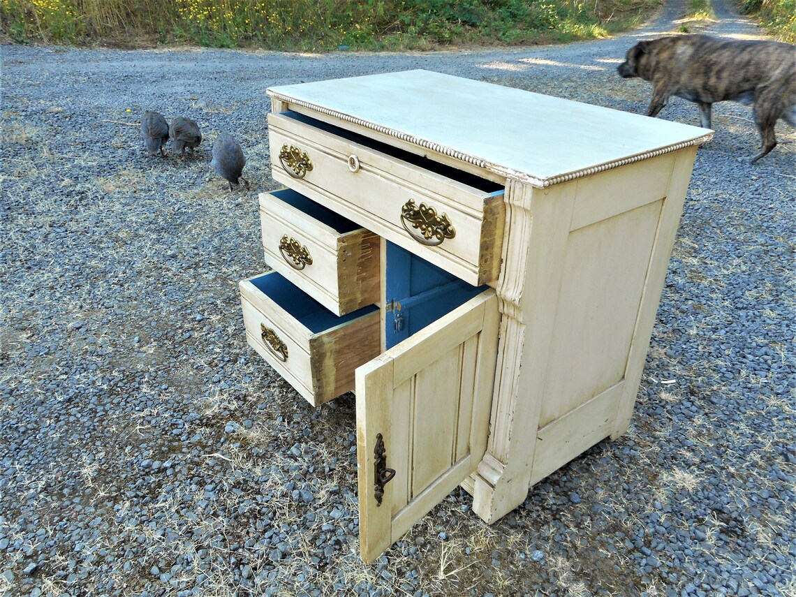 Antique 1870s Victorian French Country Wash Stand Painted | Etsy