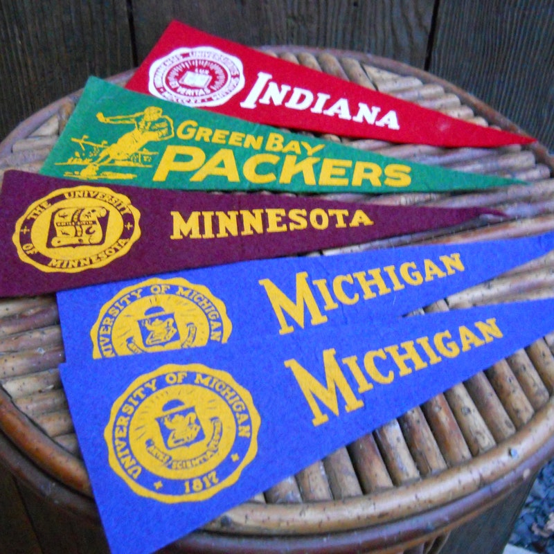 Michigan Felt Pennants - Etsy