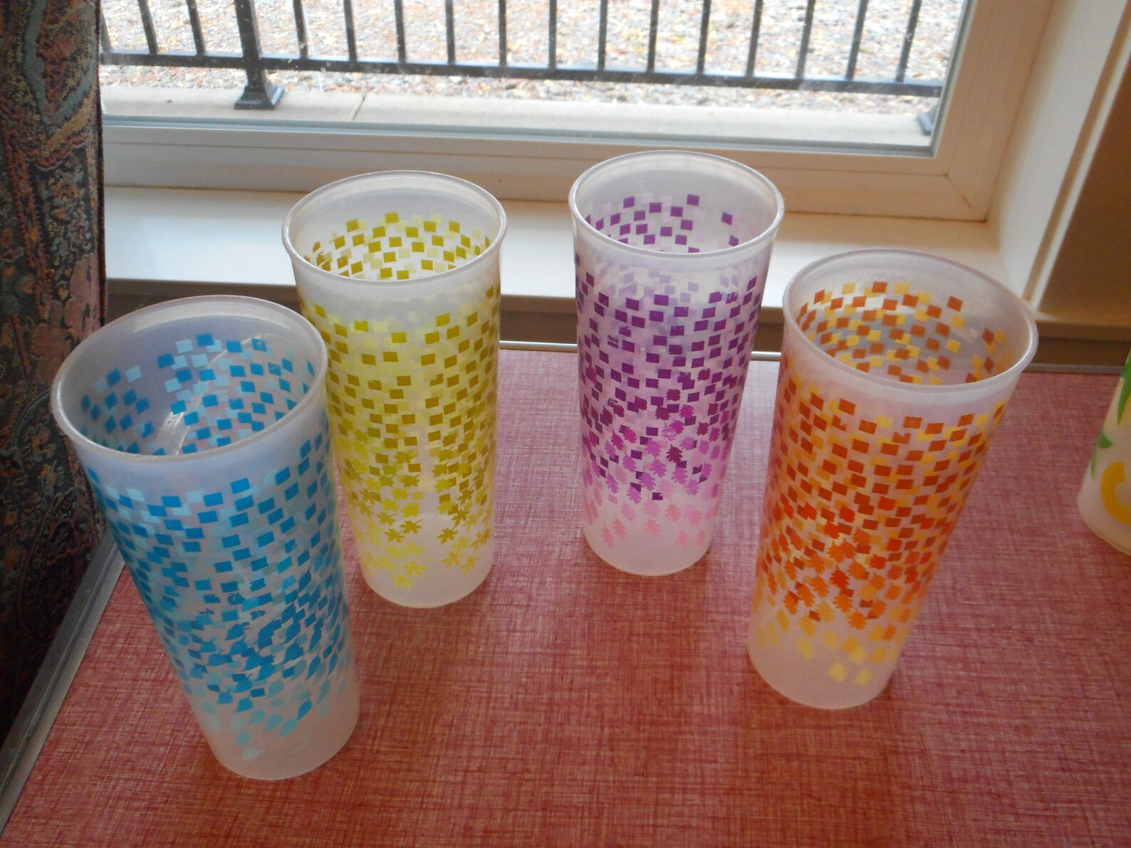 Vintage Retro Kitchen Rare Tupperware Pastel Pattern Tumblers - Etsy