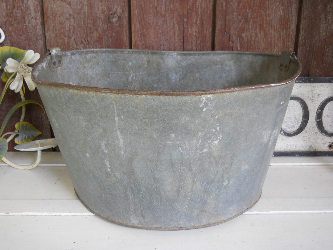Antique Galvanized Steel Tin Metal Country Farmhouse Cherry Orchard ...