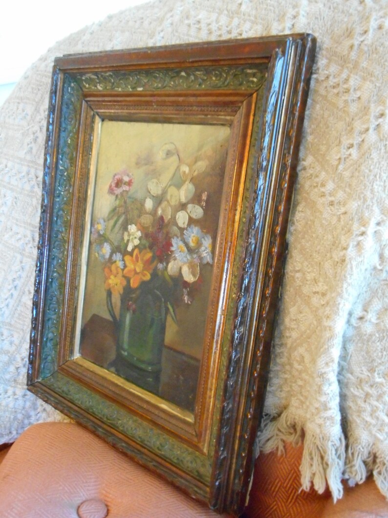 Antique Old World Original Flowers Floral Oil Painting | Etsy