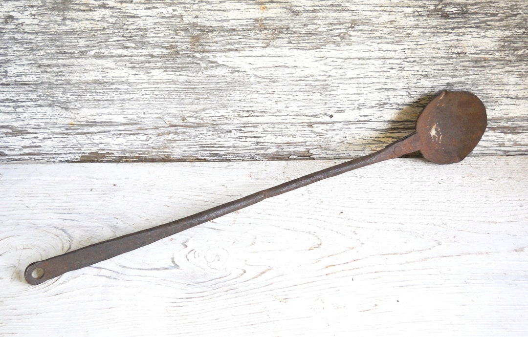 Iron Ladle 1800s Antique Kitchen Tool Hand Forged Rustic Primitive ...