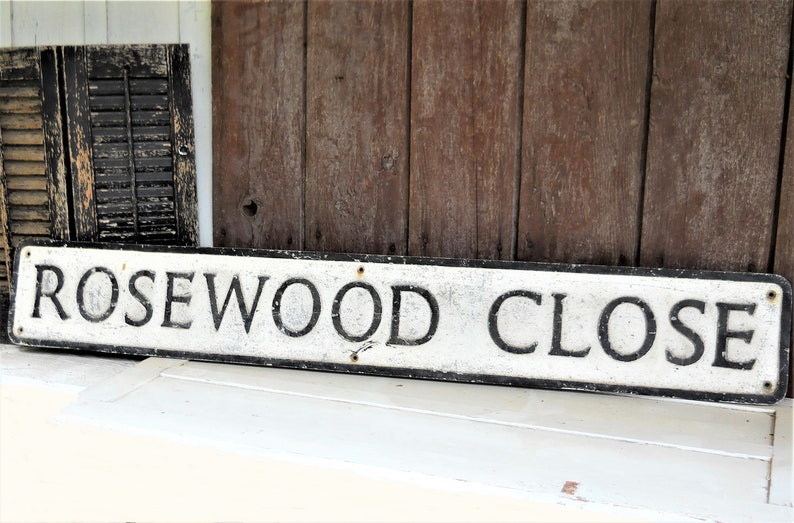 Rare Beautiful Antique British Rosewood Close Road Street Sign - Etsy