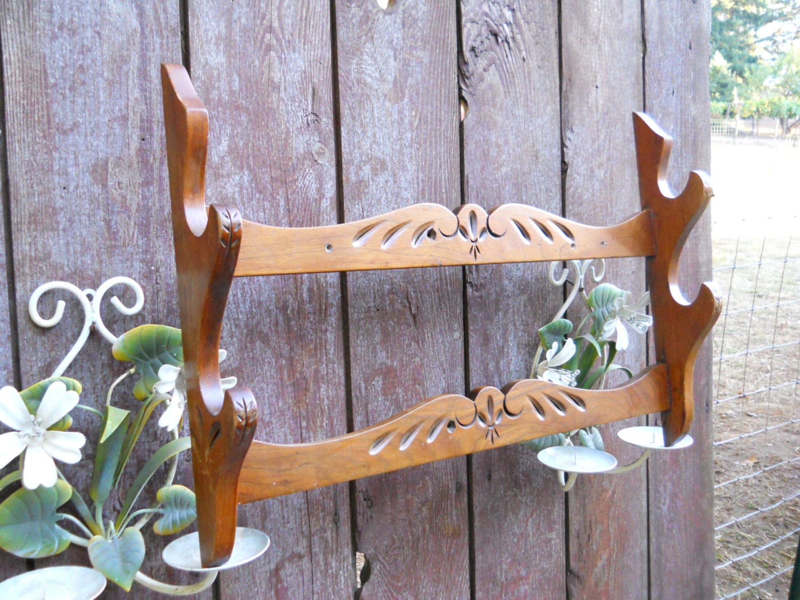 Antique Rare 1890s Victorian Eastlake Walnut Wood Gun Wall Display Rack ...