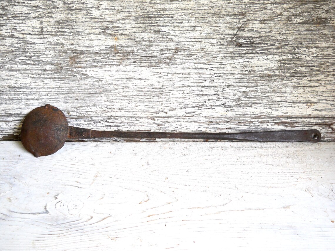 Iron Ladle 1800s Antique Kitchen Tool Hand Forged Rustic - Etsy
