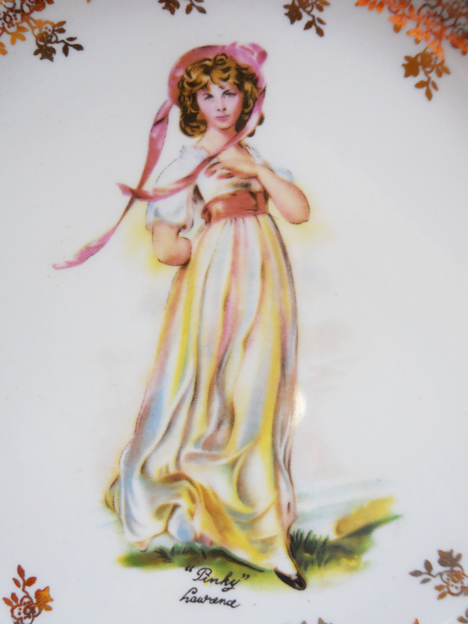 Vintage Boy Blue & Pinky Porcelain Plate Set French Country - Etsy