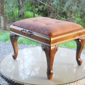 Antique 1920s Overstuffed Peach Silk Damask Upholstered Carved Wood ...