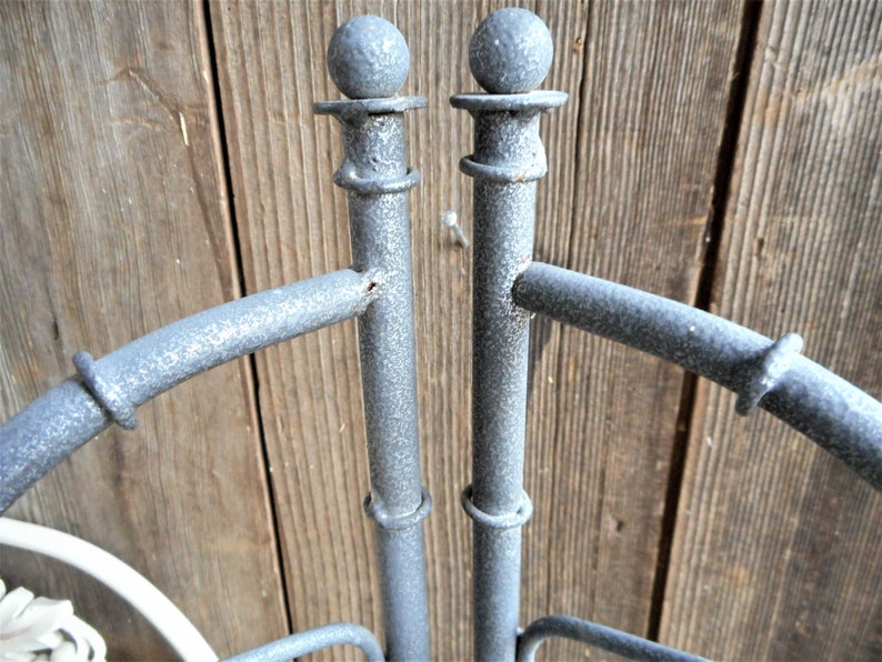 Vintage Rustic Gray Farmhouse Kitchen Tiered Grey Folding Metal Wire ...