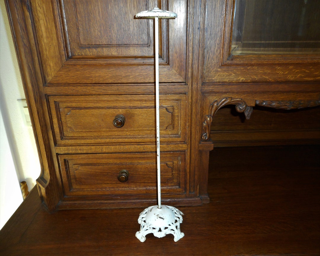 Ornate Cast Iron White Millinery Hat Stand Accessory Rack Wardrobe ...