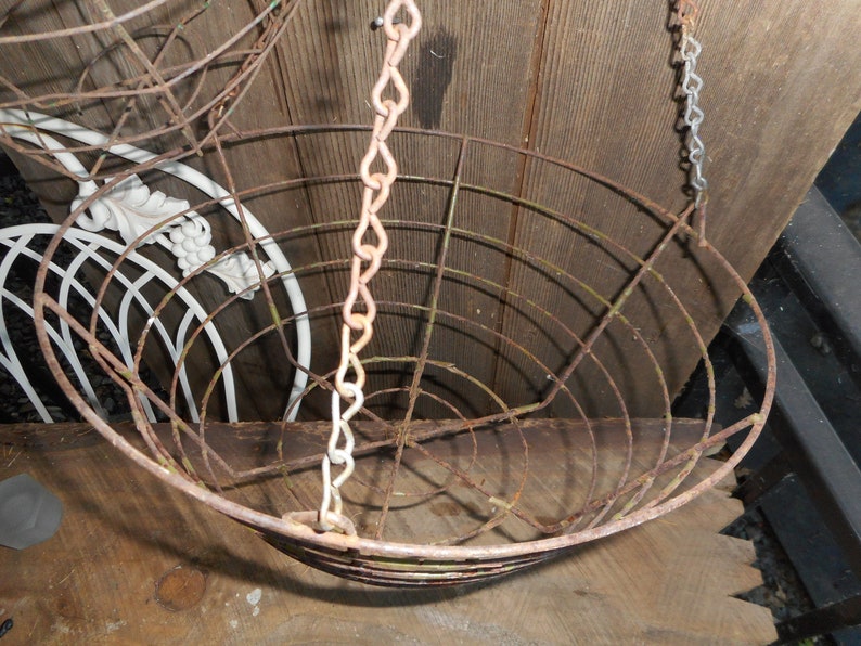 Vintage Garden Rustic Wire Planter Basket Set of 4 Primitive - Etsy