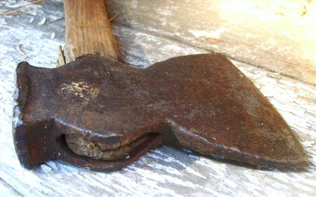 Antique Collins & Co Rare Hewing Logging Hatchet Broad Axe Mann Edge ...