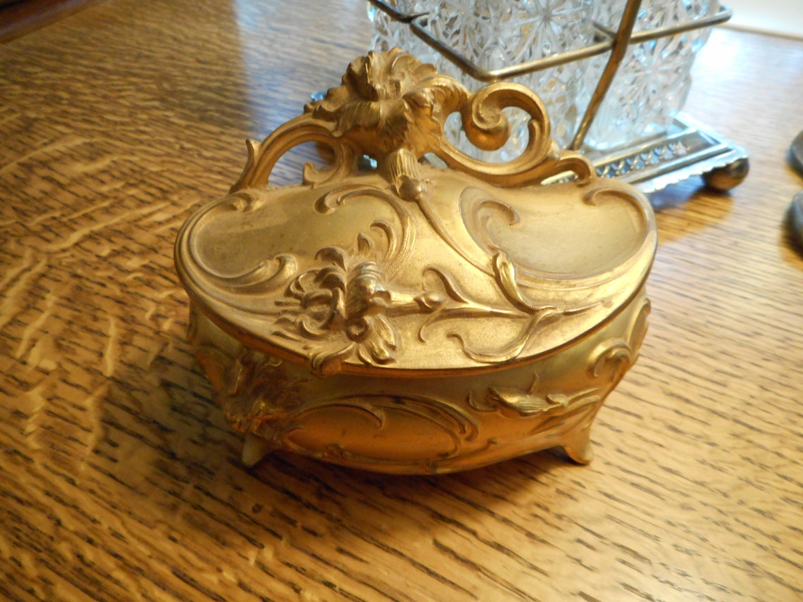 Antique W. B. Mfg Co. 1920s Art Nouveau Victorian Gold Plated - Etsy