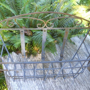 Rectangle Blue Iron Wire Storage Pannier Basket Organizing Laundry ...