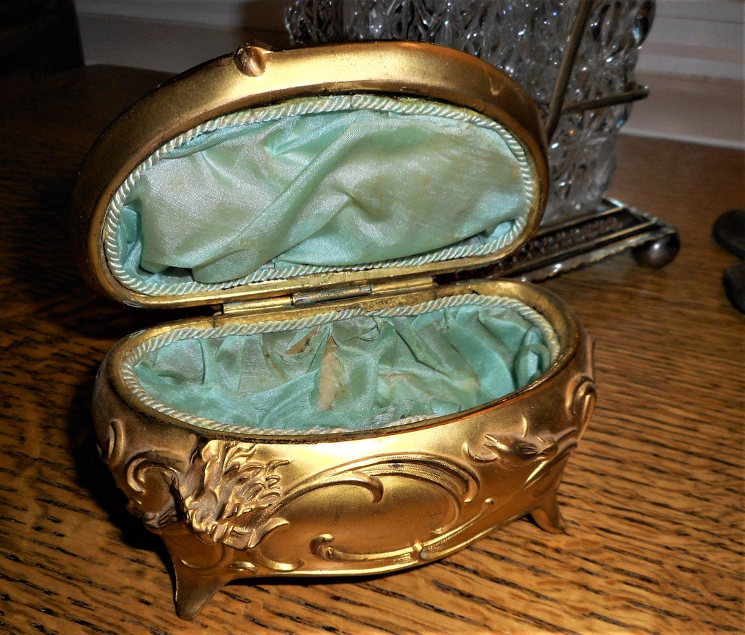 Antique W. B. Mfg Co. 1920s Art Nouveau Victorian Gold Plated Metal ...