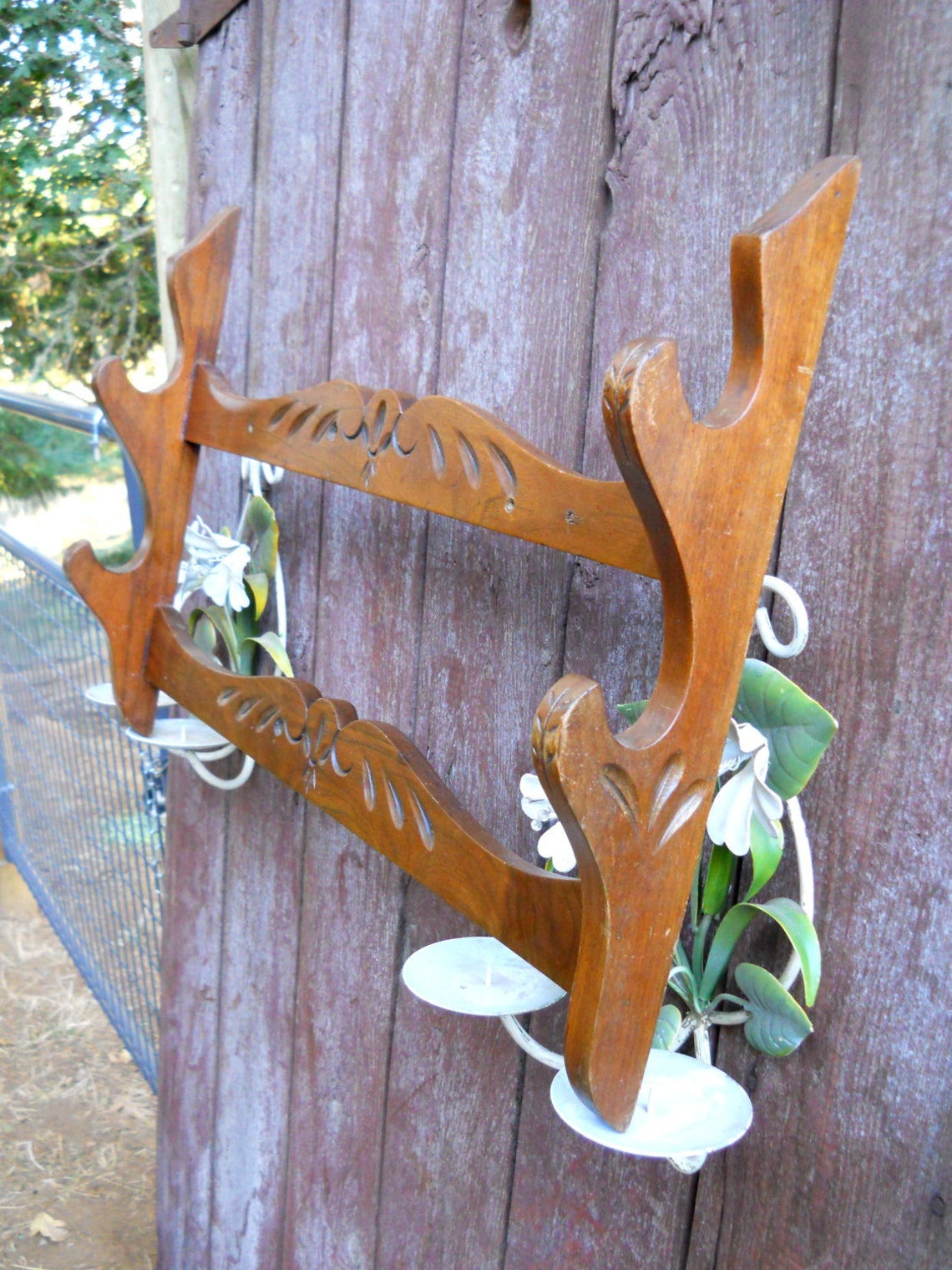 Antique Rare 1890s Victorian Eastlake Walnut Wood Gun Wall Display Rack ...