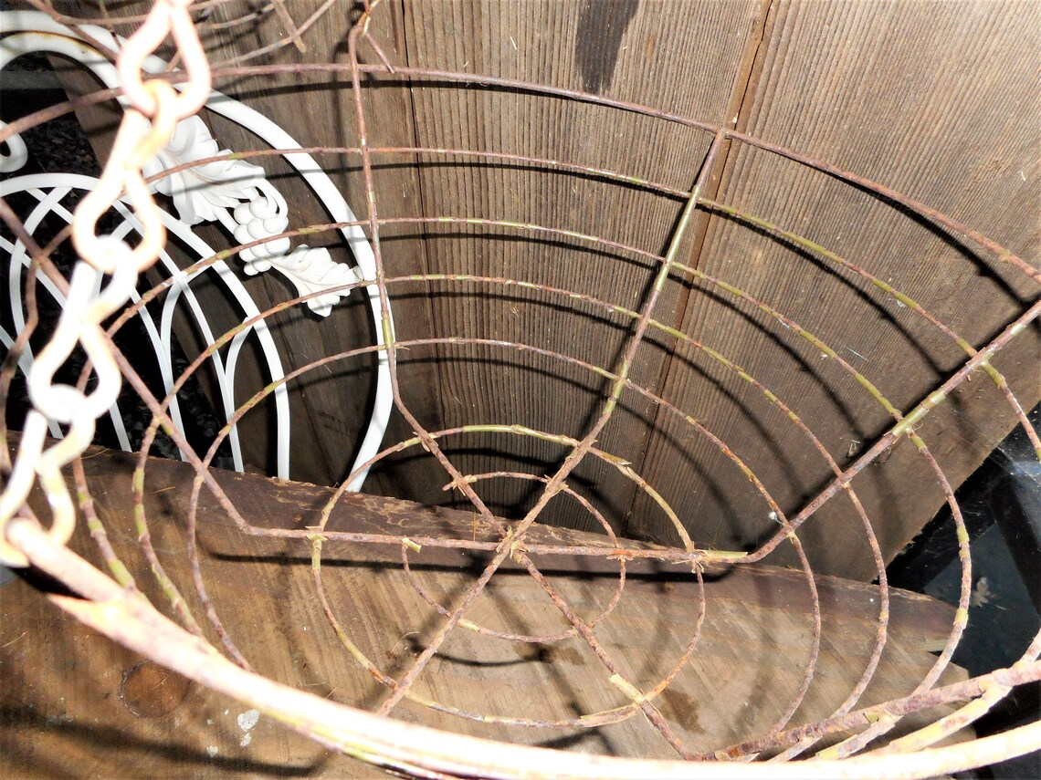Vintage Garden Rustic Wire Planter Basket Set of 4 Primitive - Etsy