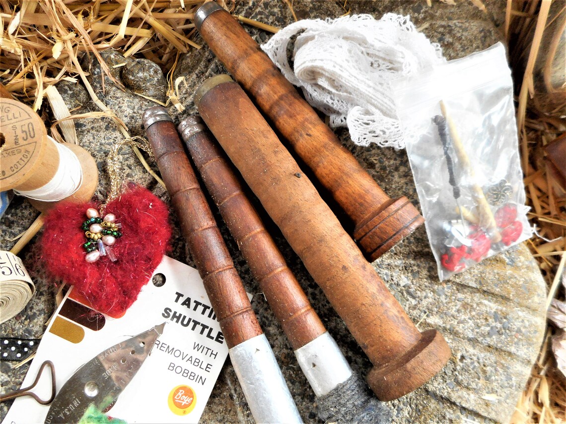 Antique Sewing Collection Lot Notions Weaving Wood Bobbin - Etsy