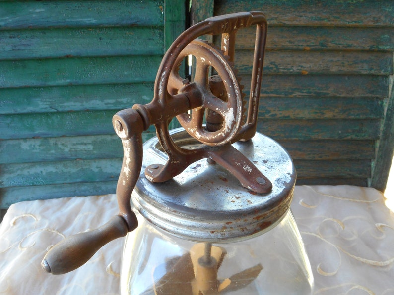 Antique 1920s Kitchen Glass Iron Antique Daisy Butter Churn No - Etsy