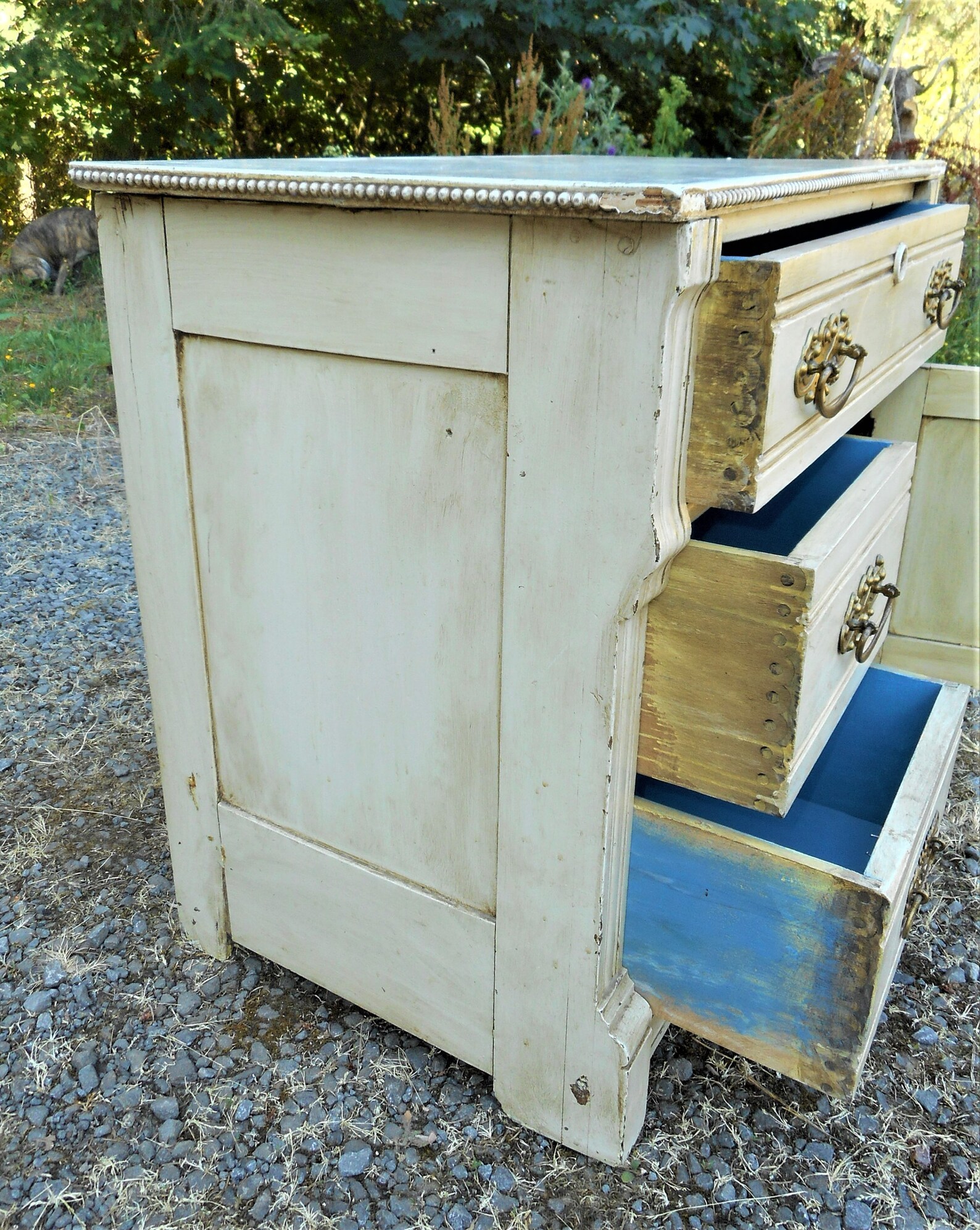 Antique 1870s Victorian French Country Wash Stand Painted Commode ...