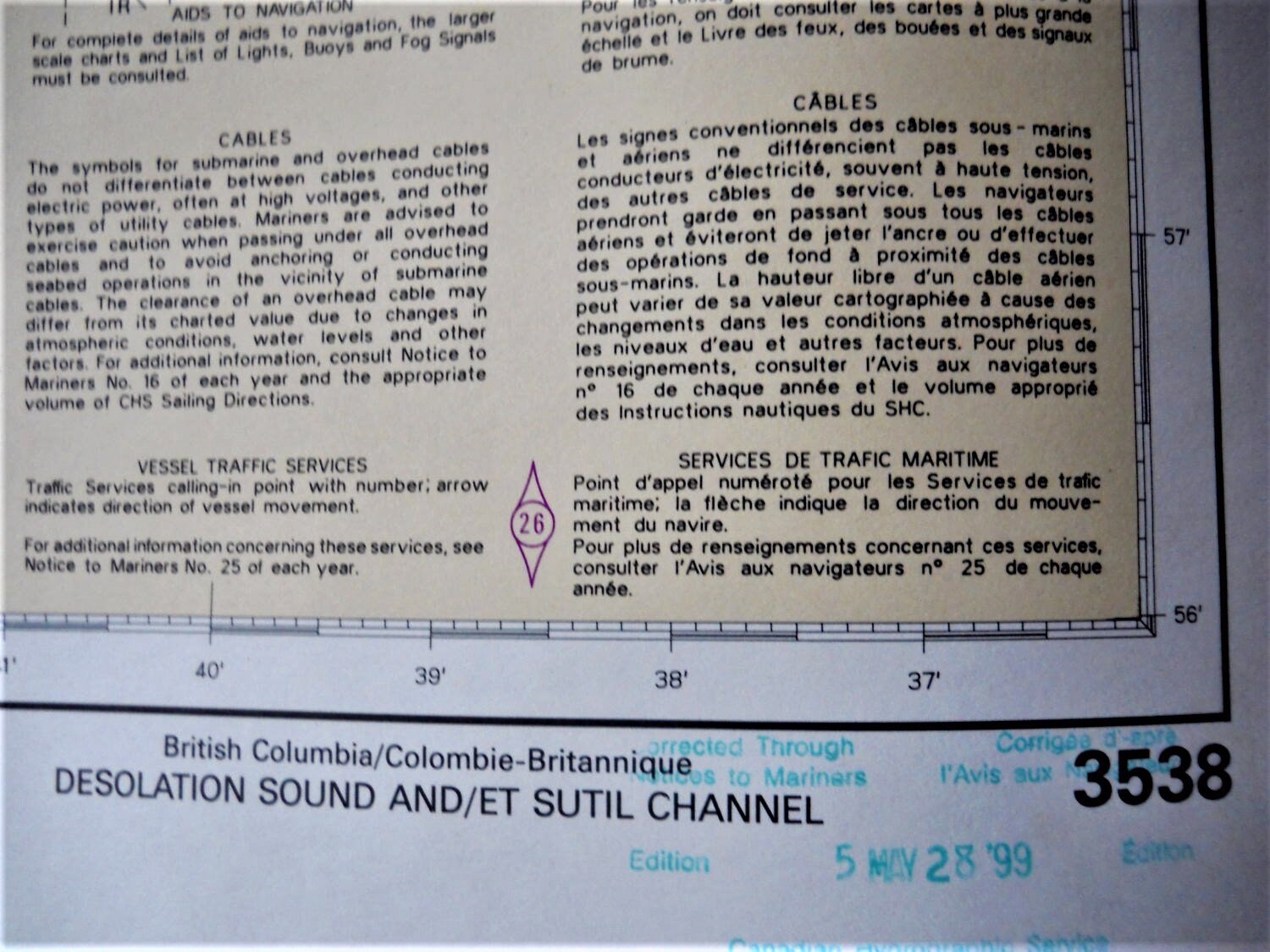 10 Map Lot Vintage Navigational Chart Map Ten NW British Columbia to ...