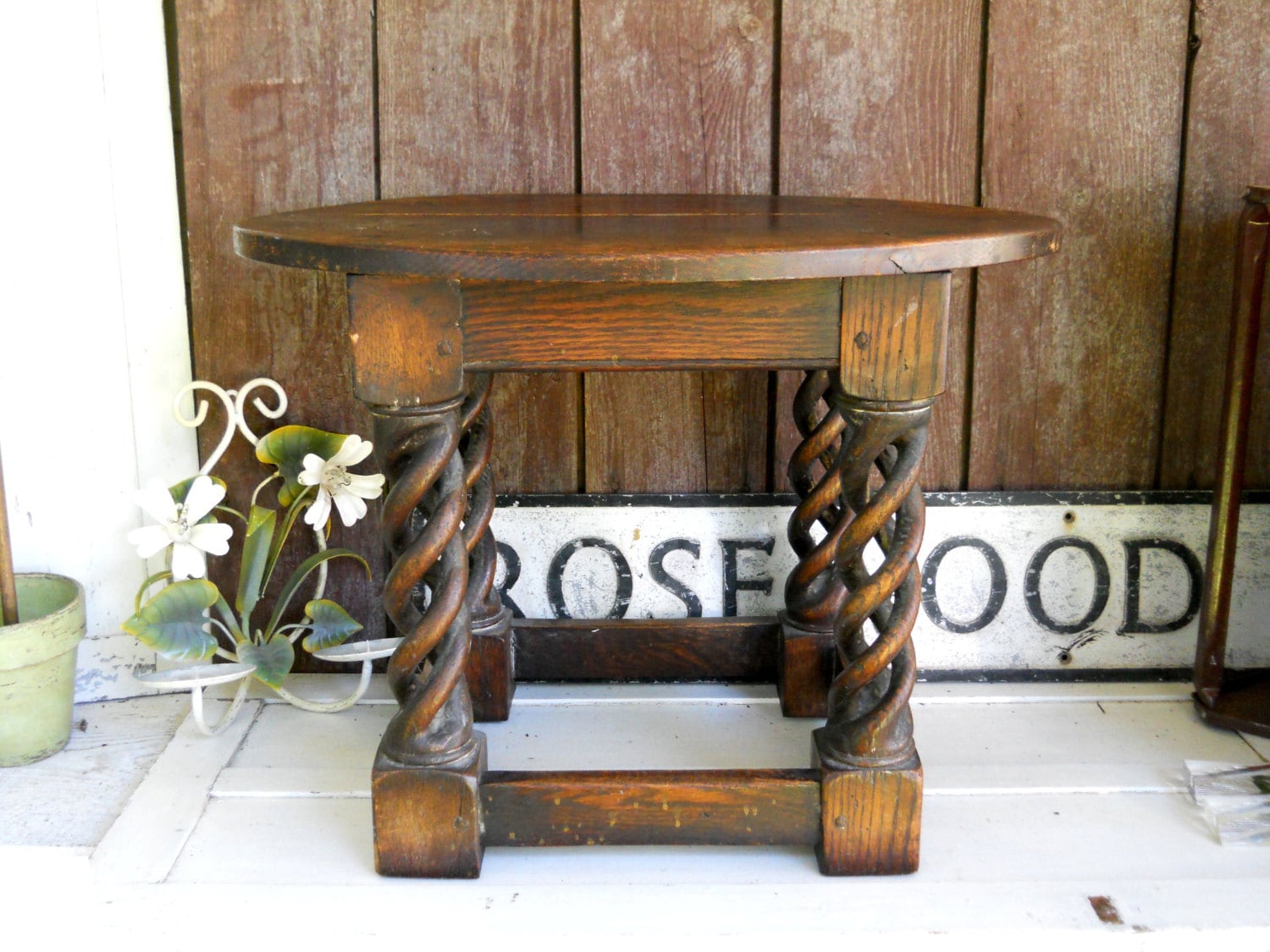 Antique French 1600s Rare Louis XIII Carved Oak Tavern Pub End Table ...