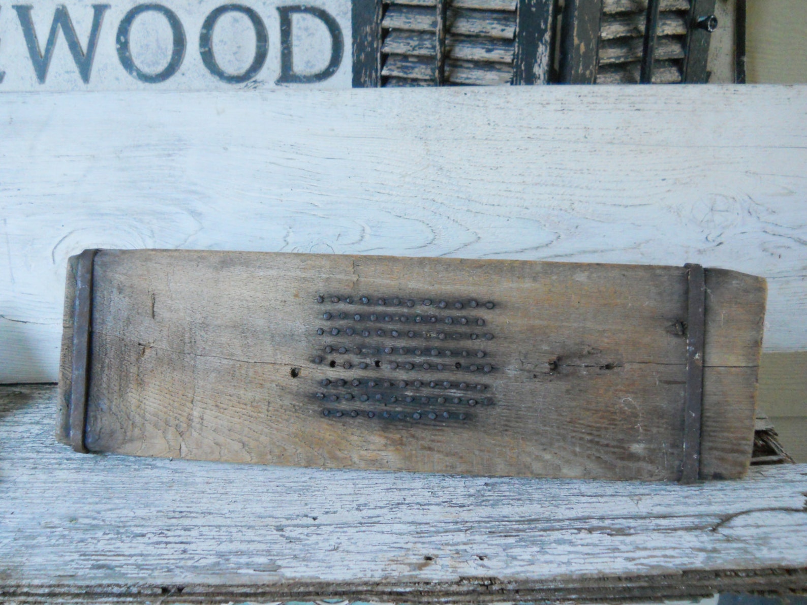 Rare Flax Comb Hetchel Signed Country Farmhouse Antique Rustic ...