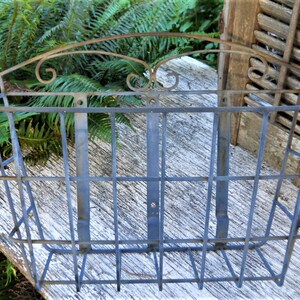 Rectangle Blue Iron Wire Storage Pannier Basket Organizing Laundry ...