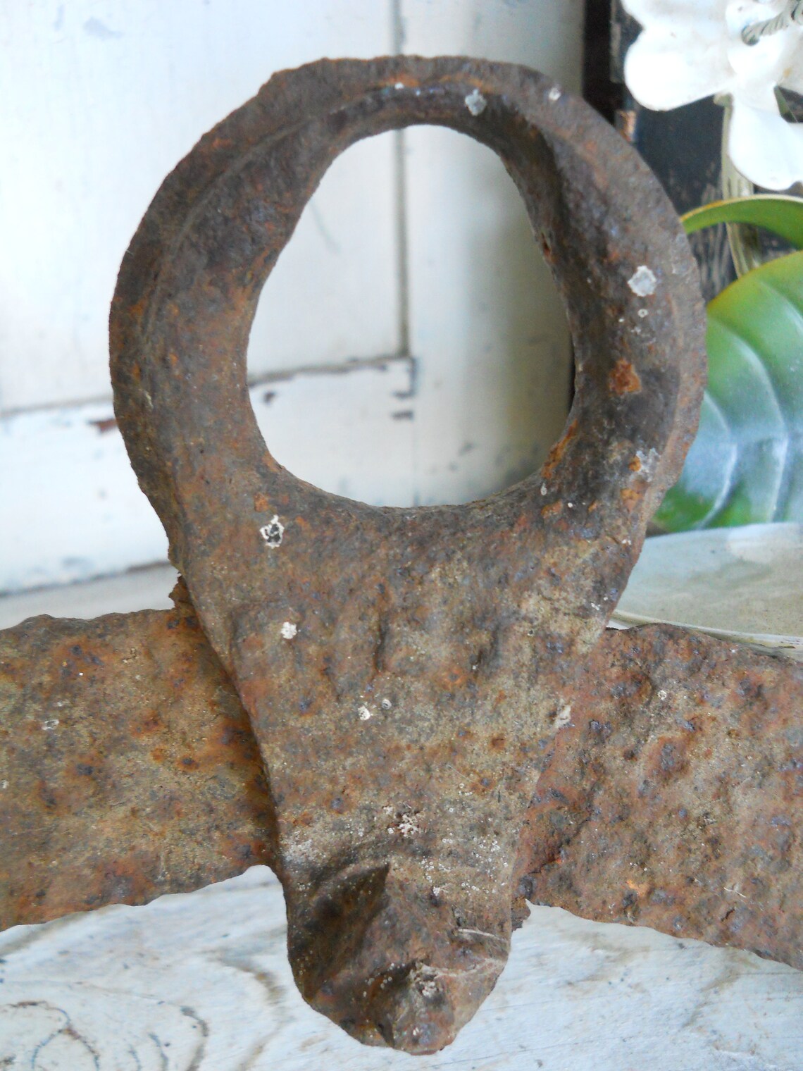 Antique Iron Farm Tractor Implement Part Garden Planter Hanger - Etsy