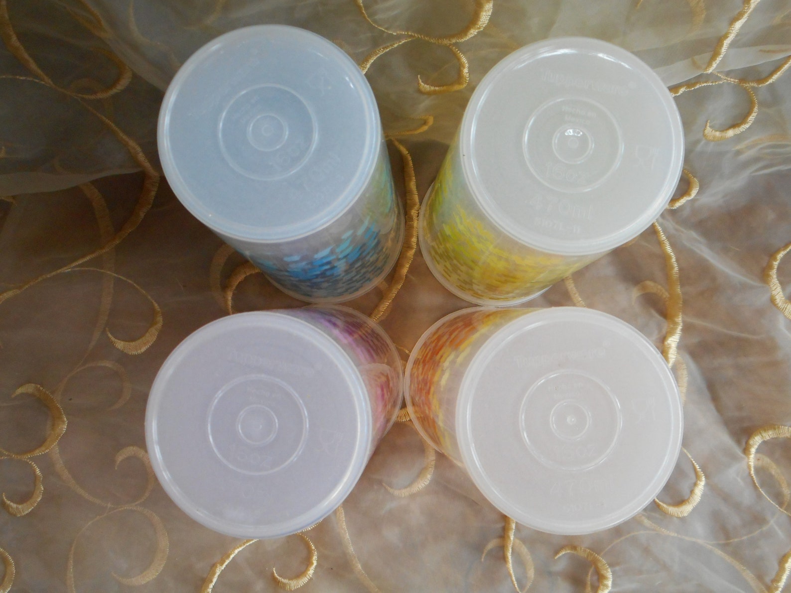 Vintage Retro Kitchen Rare Tupperware Pastel Pattern Tumblers - Etsy