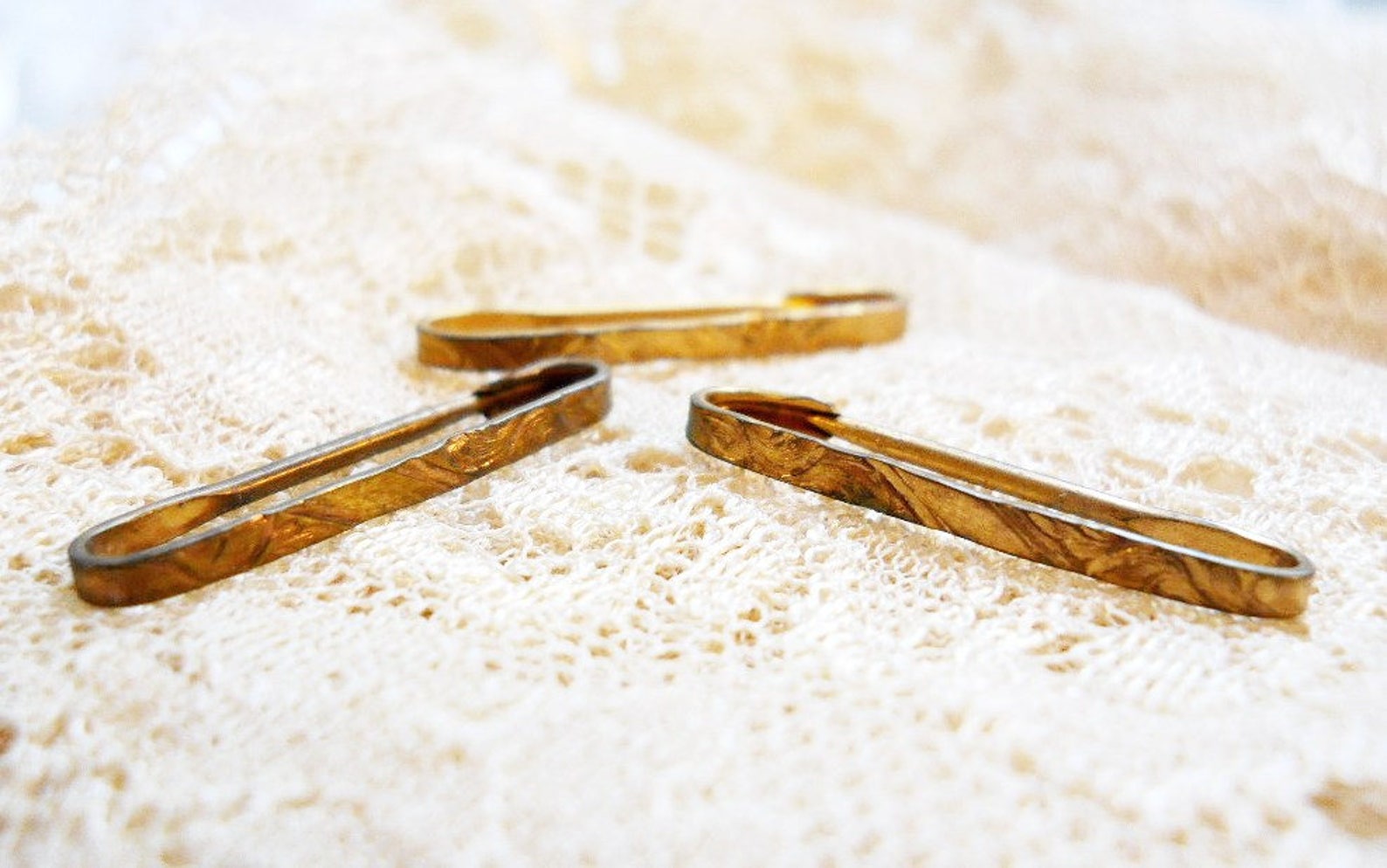 Three Antique 1890s Gold Wash Ornate Scatter Pins Edwardian | Etsy