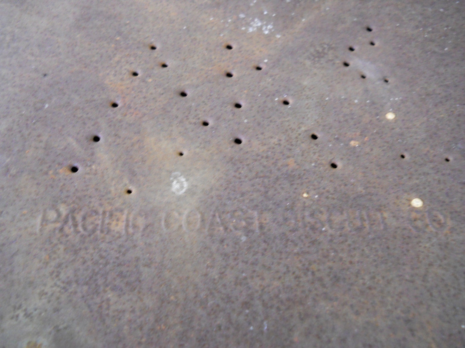 Antique Pierced Tin Industrial Primitive Rustic Pacific Coast Biscuit ...