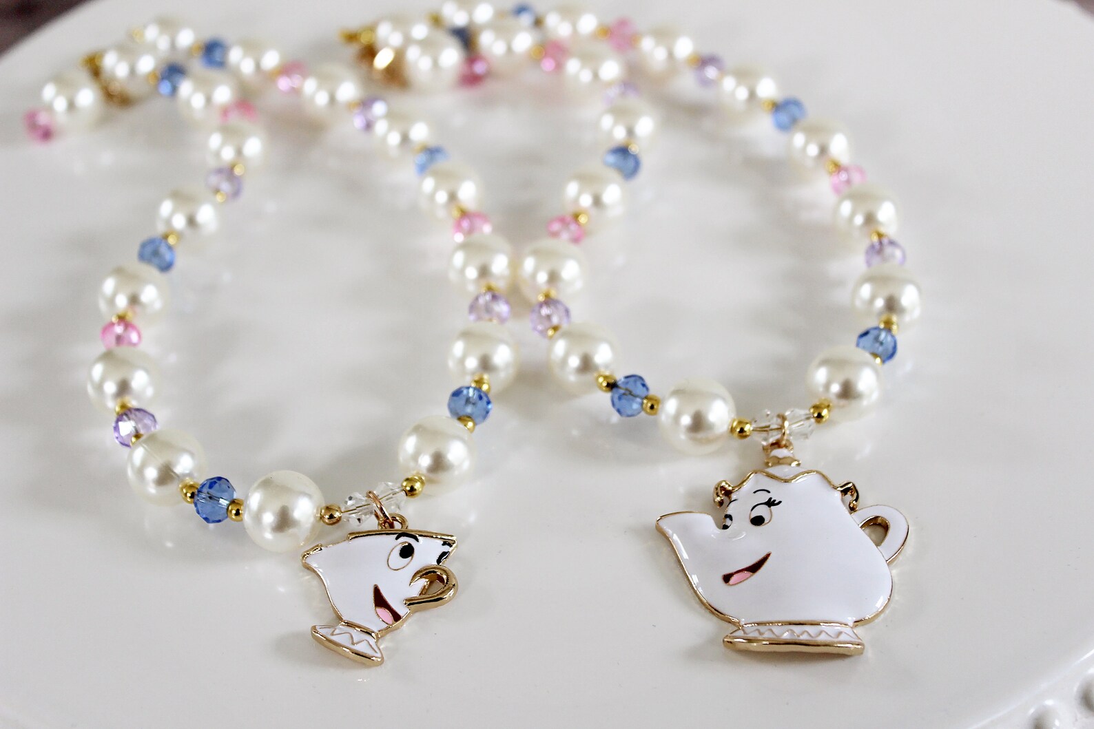 MRS POTTS and CHIP Inspired mommy & Me Necklace - Etsy