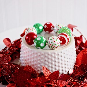 GINGERBREAD SPRINKLES Christmas Necklace, Chunky Bracelet, Red Green ...