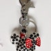 MINNIE Key Chain, Mickey Key Ring, Key Fob Rhinestone Pendant Keychain ...