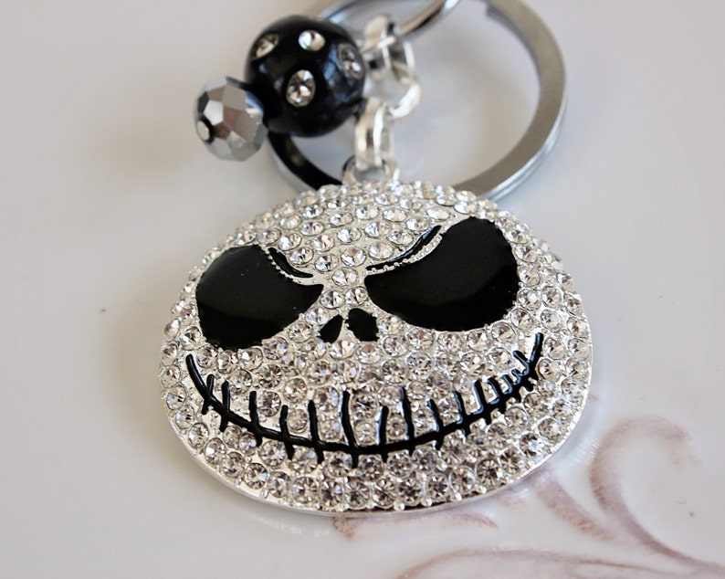 JACK Key Chain Halloween King Key Ring Key Fob Rhinestone | Etsy