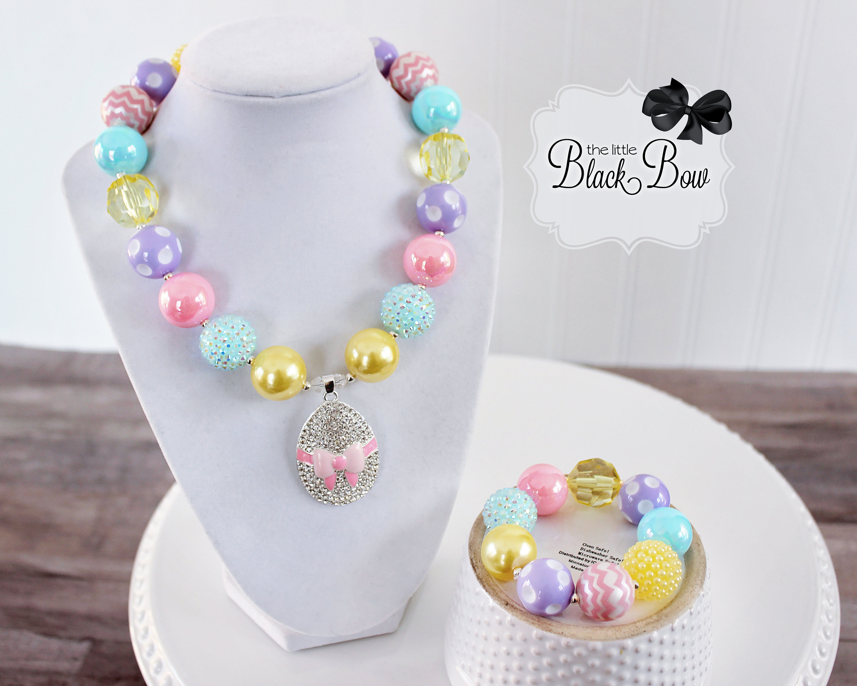 PASTEL EASTER EGG Necklace Easter Chunky Necklace Pink - Etsy UK