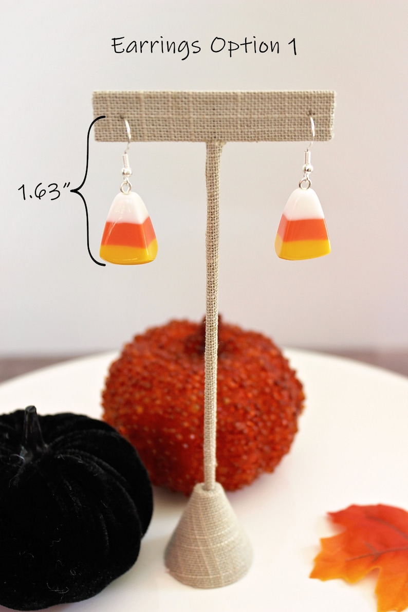 CANDY CORN Chunky Necklace, Halloween Jewelry, Orange Yellow Black ...