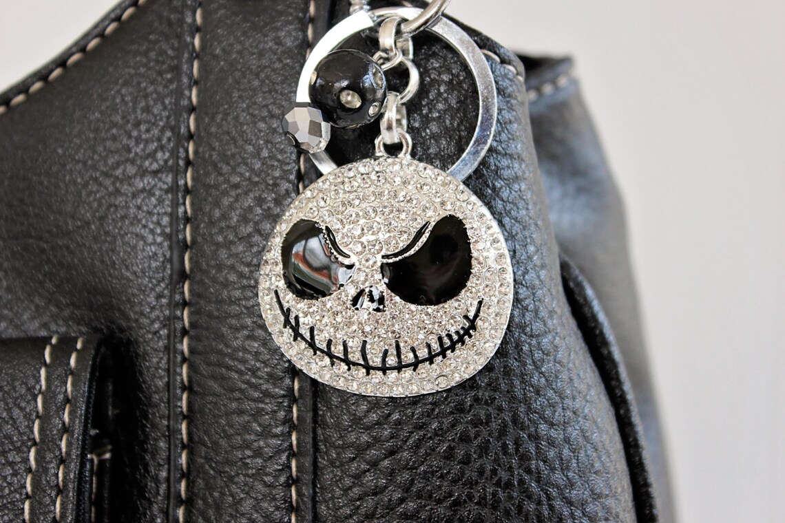 JACK Key Chain Halloween King Key Ring Key Fob Rhinestone | Etsy