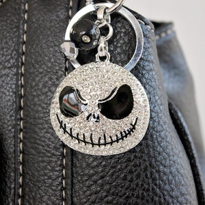 JACK Key Chain, Halloween King Key Ring, Key Fob Rhinestone Pendant ...