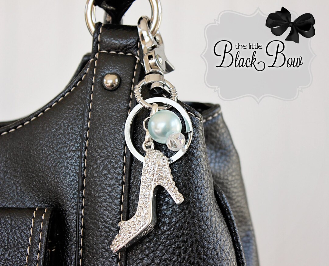 GLASS SLIPPER Key Chain, Cinderella Key Ring, Key Fob Rhinestone ...