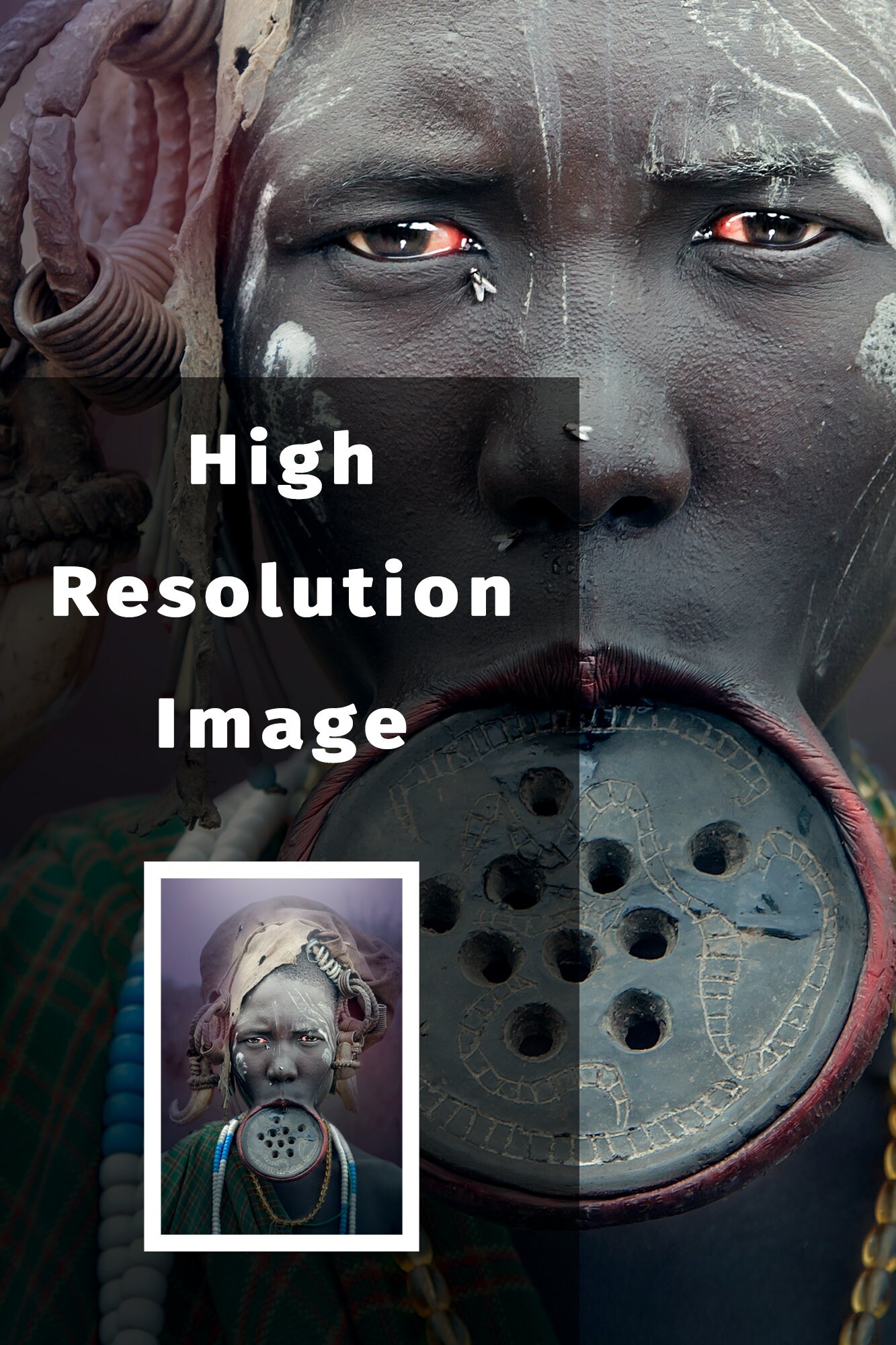 African Lip Plate Tribe, Tribal Photo Print, Extraordinary Wall Art ...