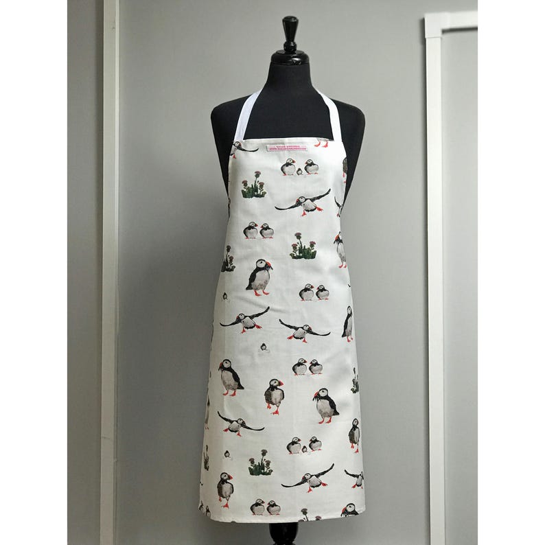 Puffin Apron - Multi Puffin Design Wildlife Apron -kitchenware - Nature ...