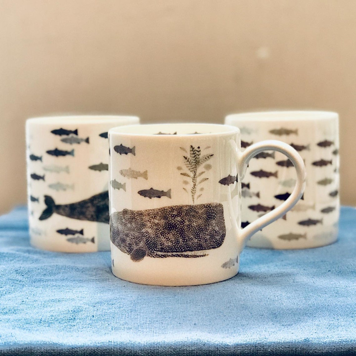 Whale Mug - Coastal Inspired Kitchenware - Sealife Mug - Etsy