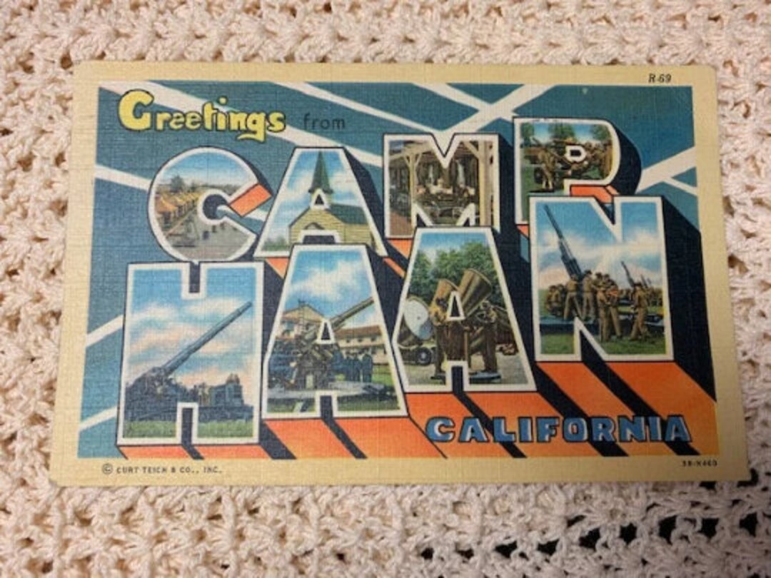 Camp HAAN Post Card WWII Era U.S. Army Training Camp Riverside ...