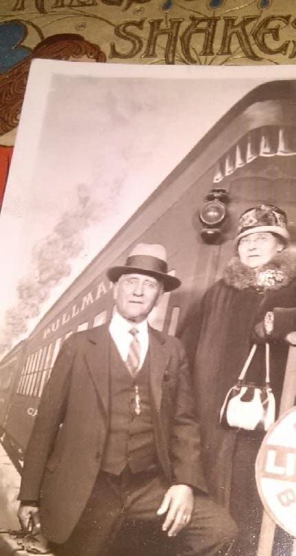 Pullman Train Railroad Prop Souvenir Photo Card Long Beach California Vintage Suitcase Hat Photo ...