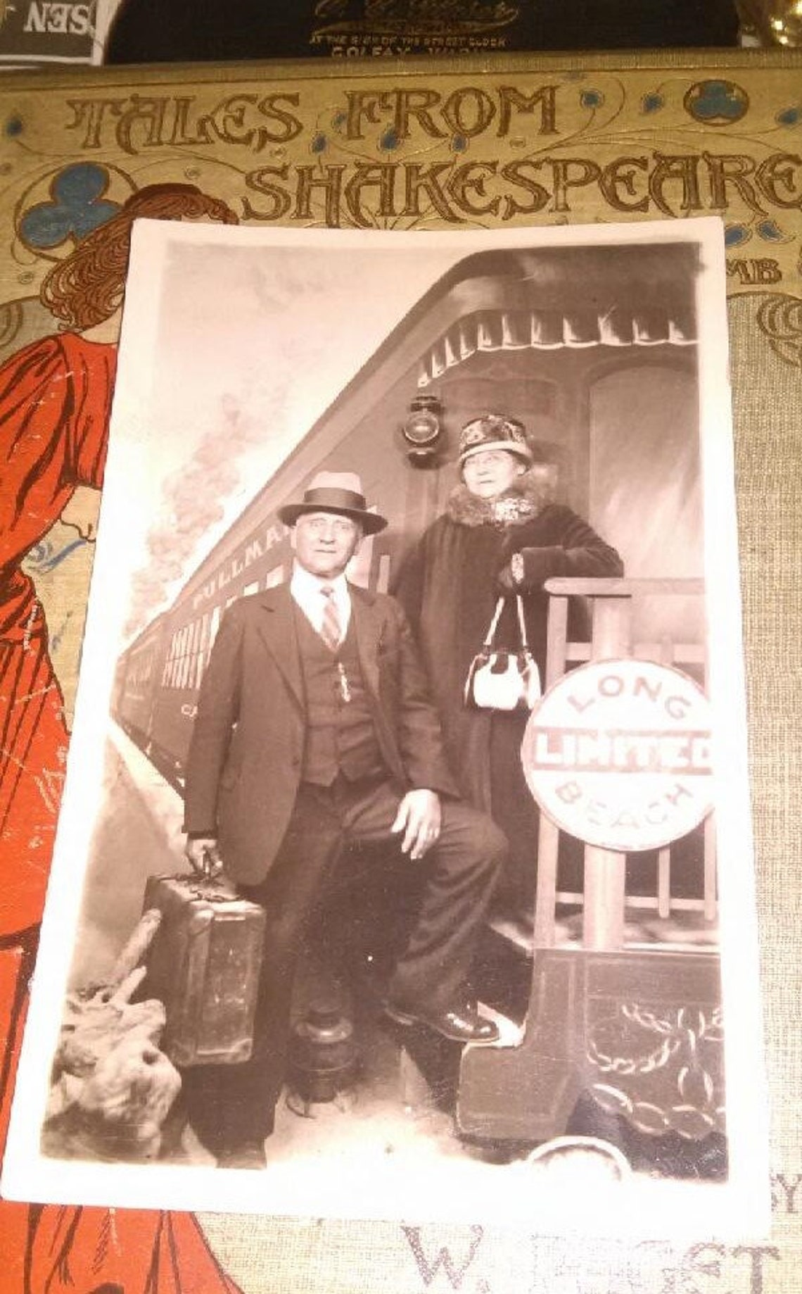 Pullman Train Railroad Prop Souvenir Photo Card Long Beach - Etsy