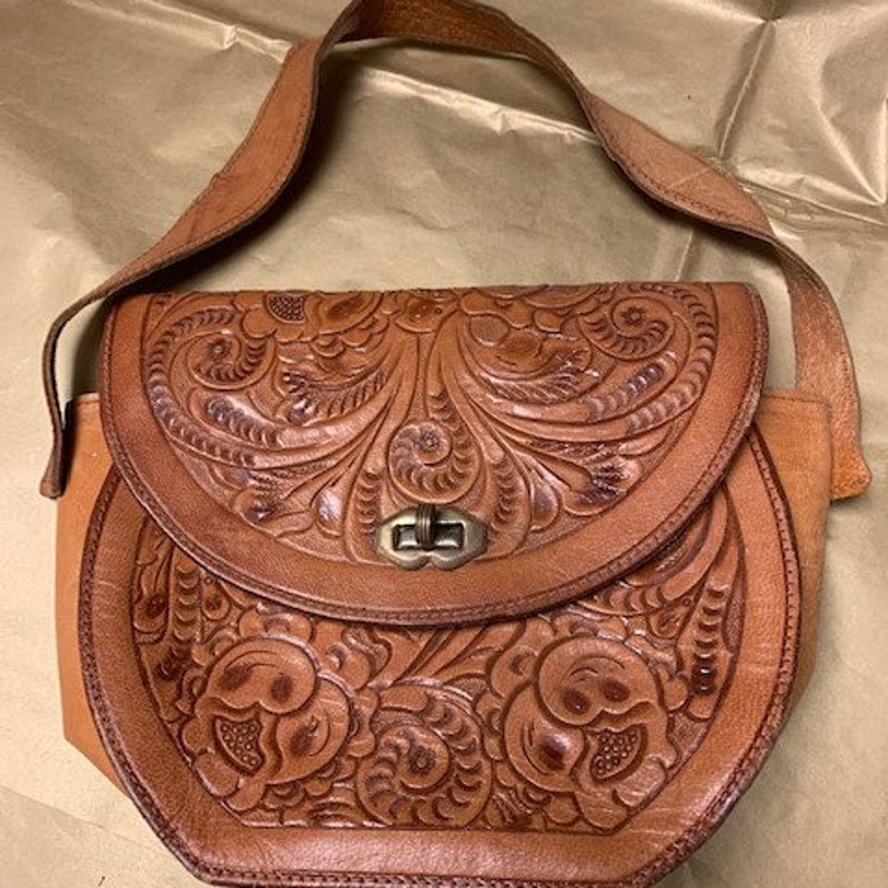 Tooled Leather Purse - Etsy