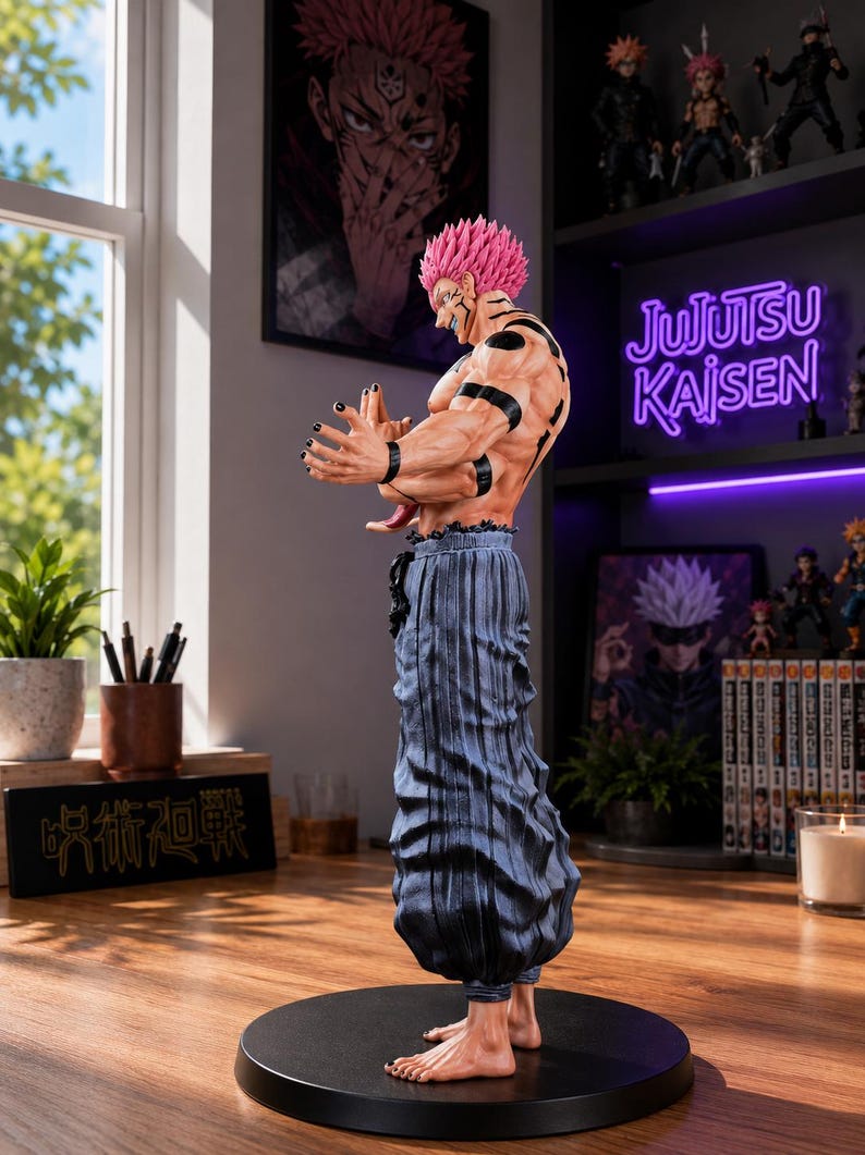 Jujutsu Kaisen Sukuna Figure 30CM Anime Statue Resin Collector Figure ...