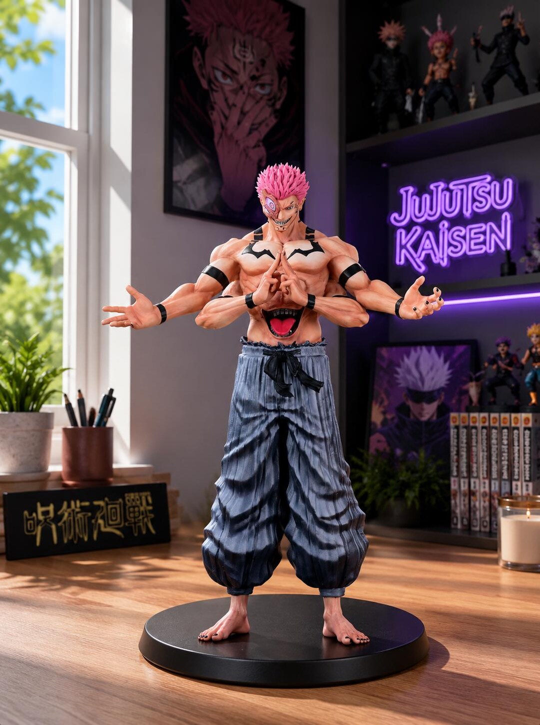 Jujutsu Kaisen Sukuna Figure 30CM Anime Statue Resin Collector Figure ...