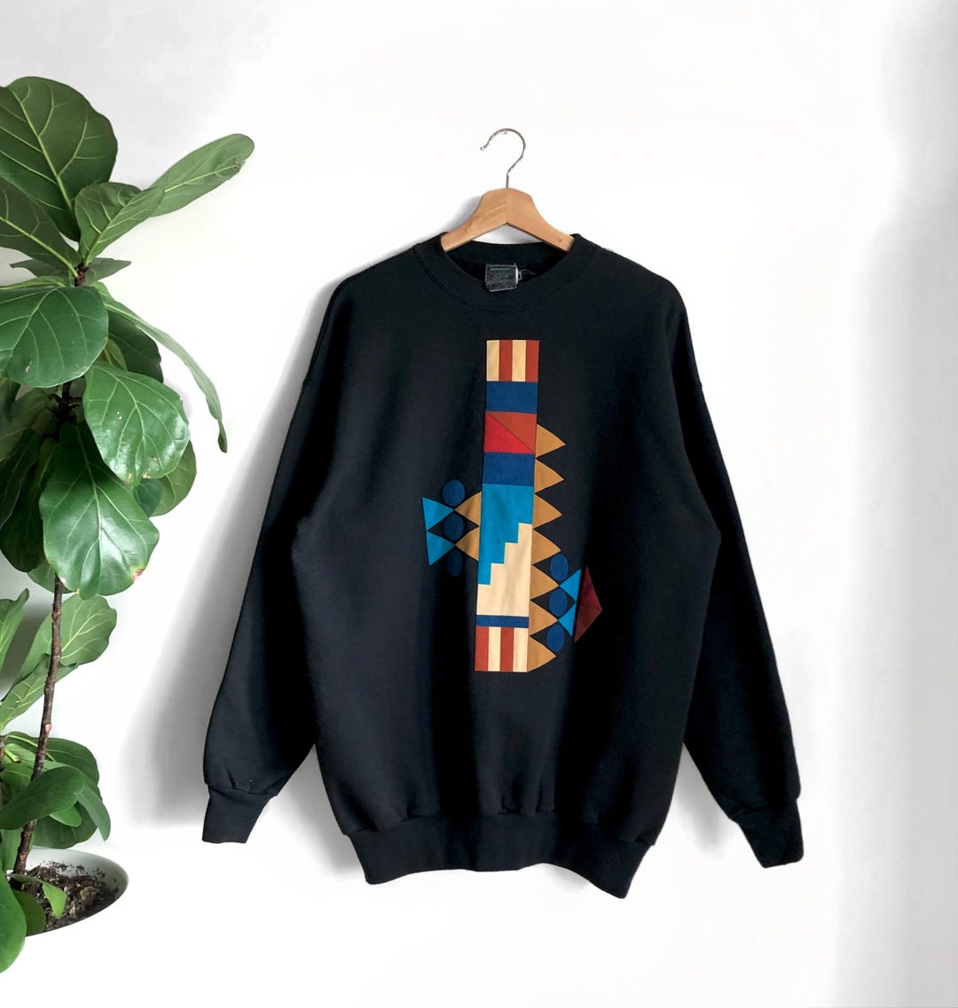 Rare Vintage Textile Art Sweatshirt / Lily Schlien Artwork ...